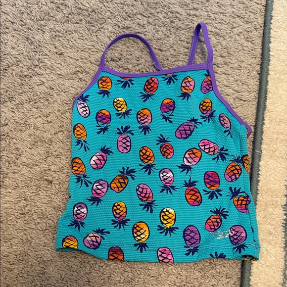 Speedo | Shirts & Tops | Speedo Kids Pineapple Print Camisole Teal And ...